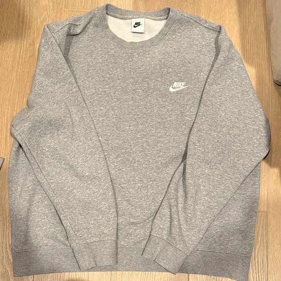 Nike | Sweaters | Nike Mens Classic Gray Crewneck Sweater | Poshmark